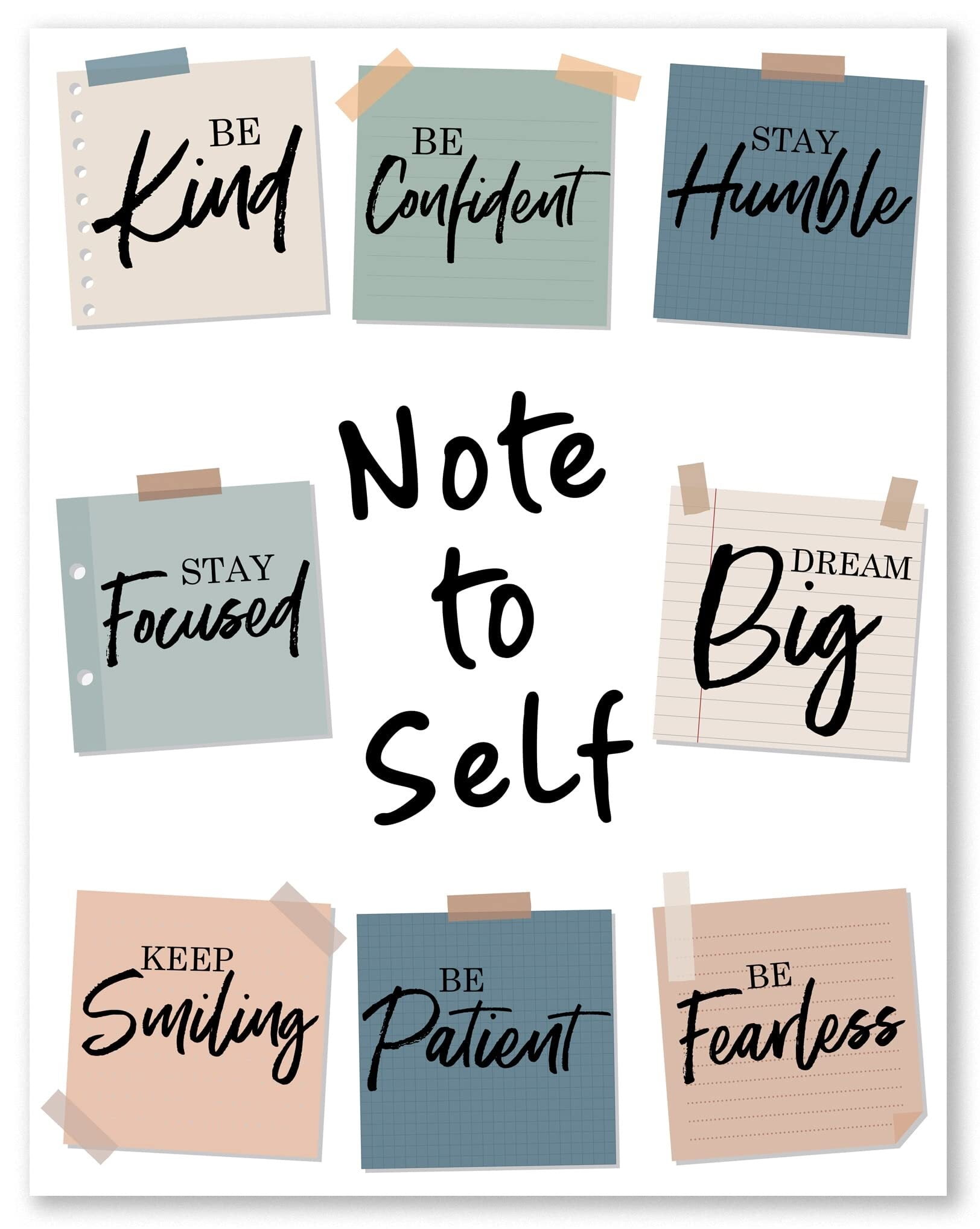 Positive Affirmation Wall Decor - Inspirational Wall Art Poster for ...
