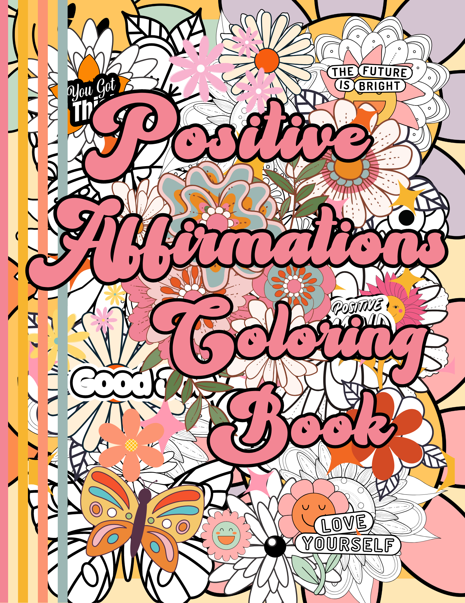 Positive Affirmations Coloring Book For Stress Relief, Relaxation ...