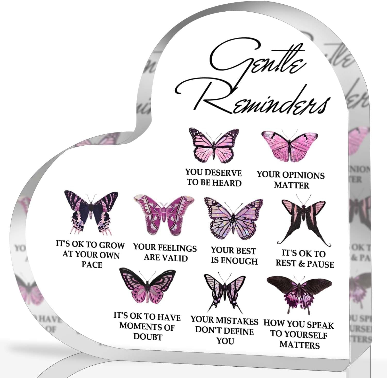 Positive Affirmations Desktop Art Butterfly Sign Decor - Walmart.com