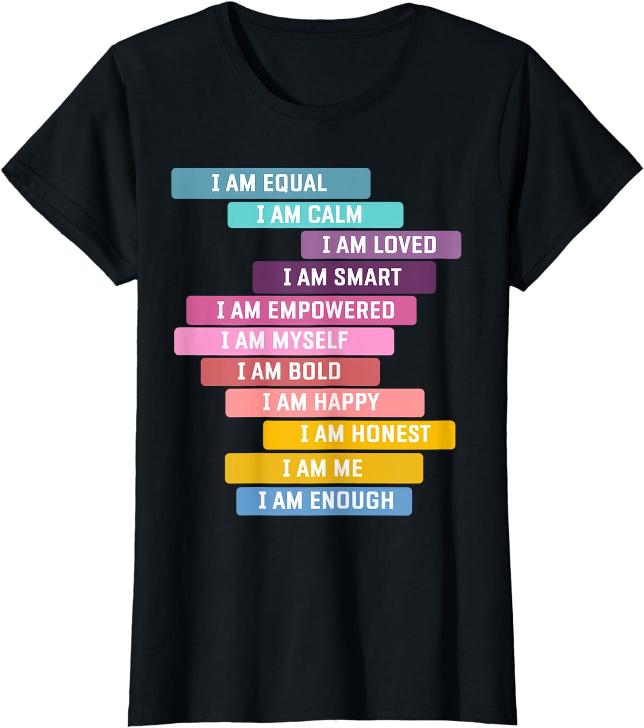 Positive Affirmations For Growth Mindset & Positive Sayings T-Shirt ...