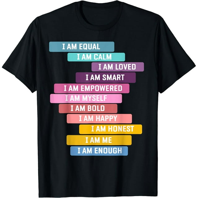 Positive Affirmations For Growth Mindset & Positive Sayings T-Shirt ...