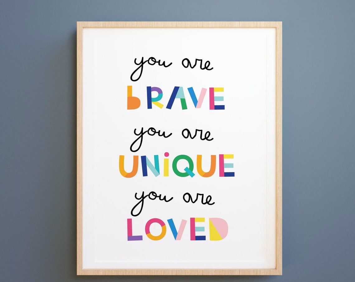 Positive Affirmations For Kids, Kids Prints And Poster, Motivational ...