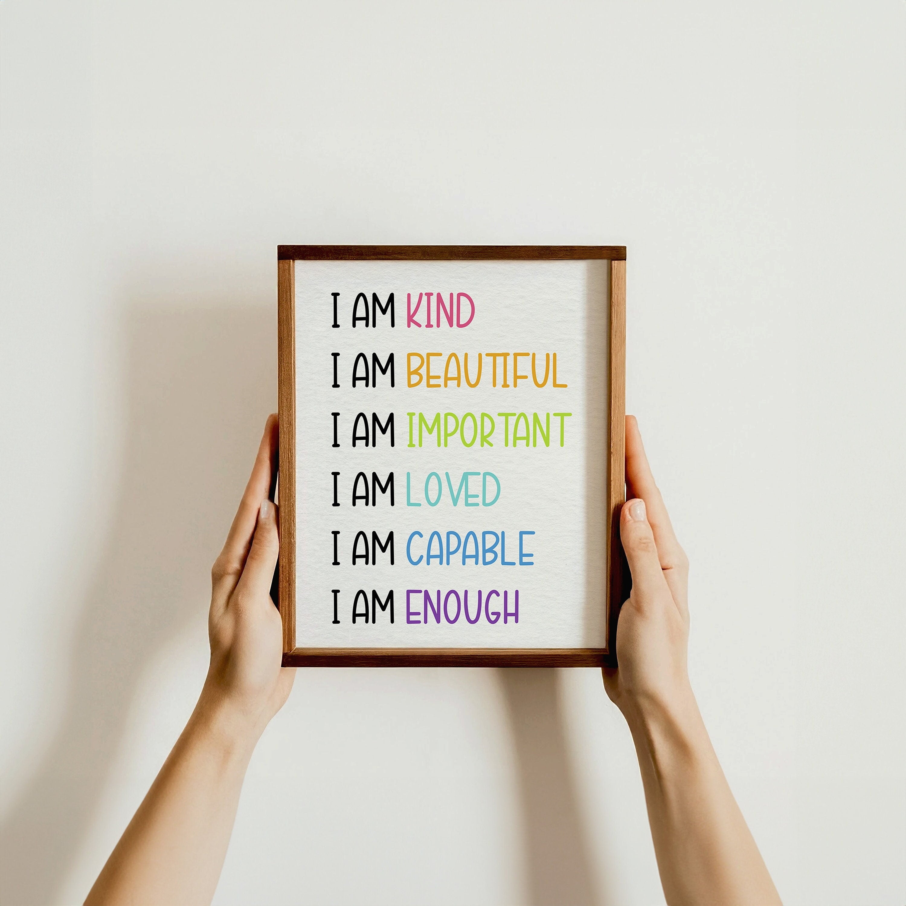 Positive Affirmations Wall Art , I Am Quotes Print, Motivational ...