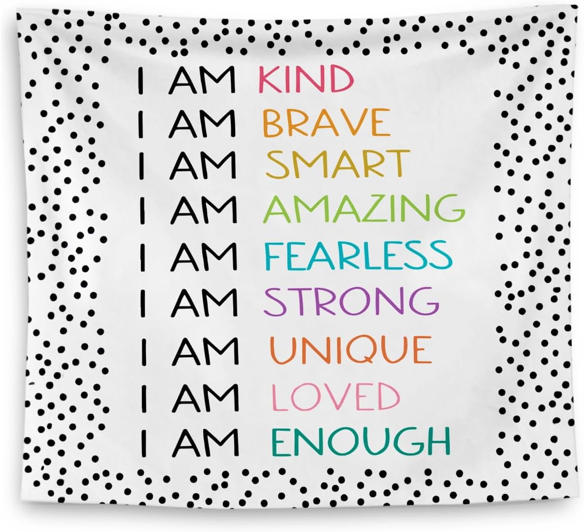 Positive Affirmations Wall Hanging Decor, I am Kind Brave Smart ...