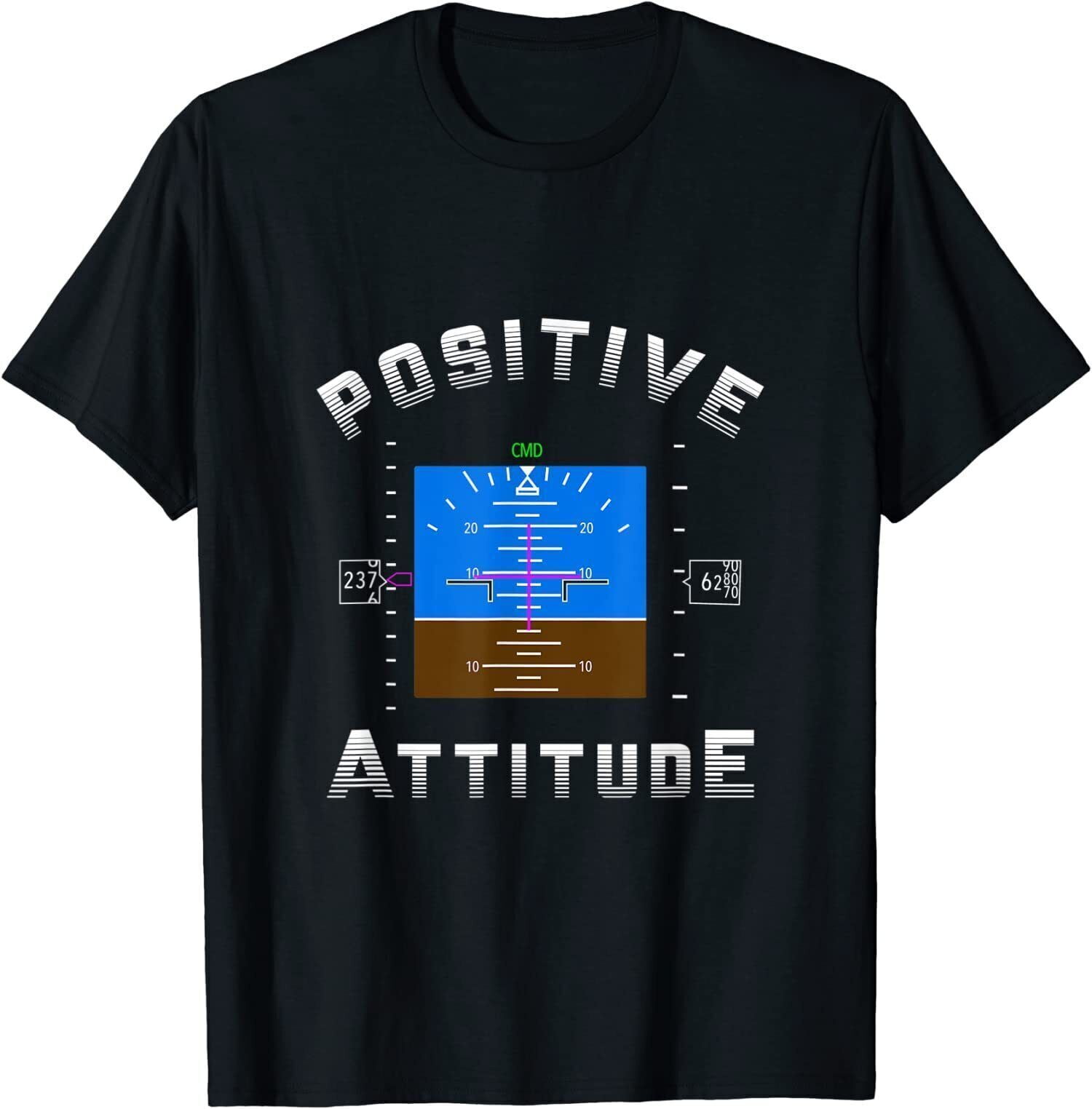 Positive Attitude Aviation Pilot Gift Primary Flight Display T-Shirt - Walmart.com