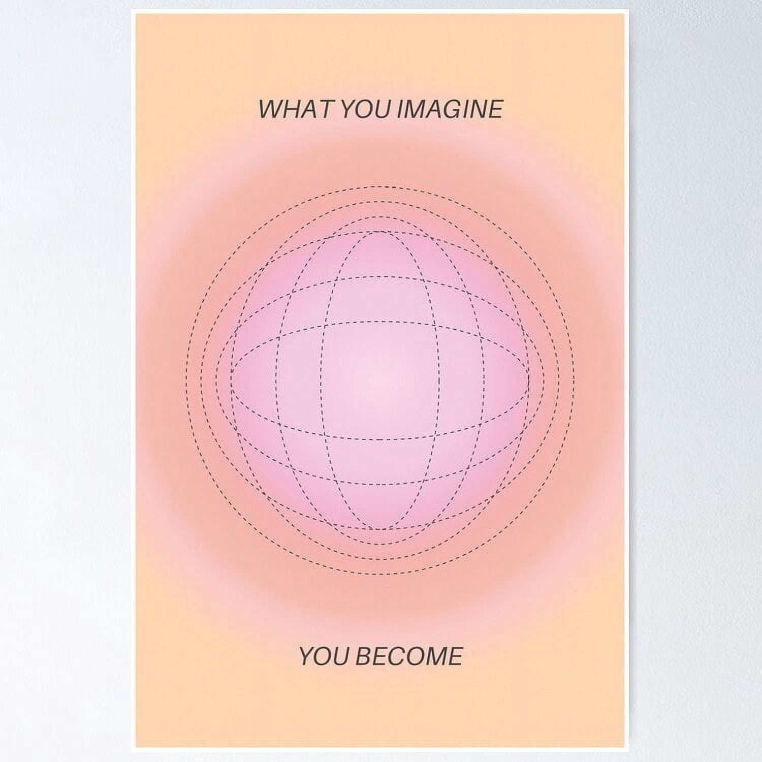 Positive Aura Pink and Orange Aura UNFRAMED Poster, 12x18 - Walmart.com