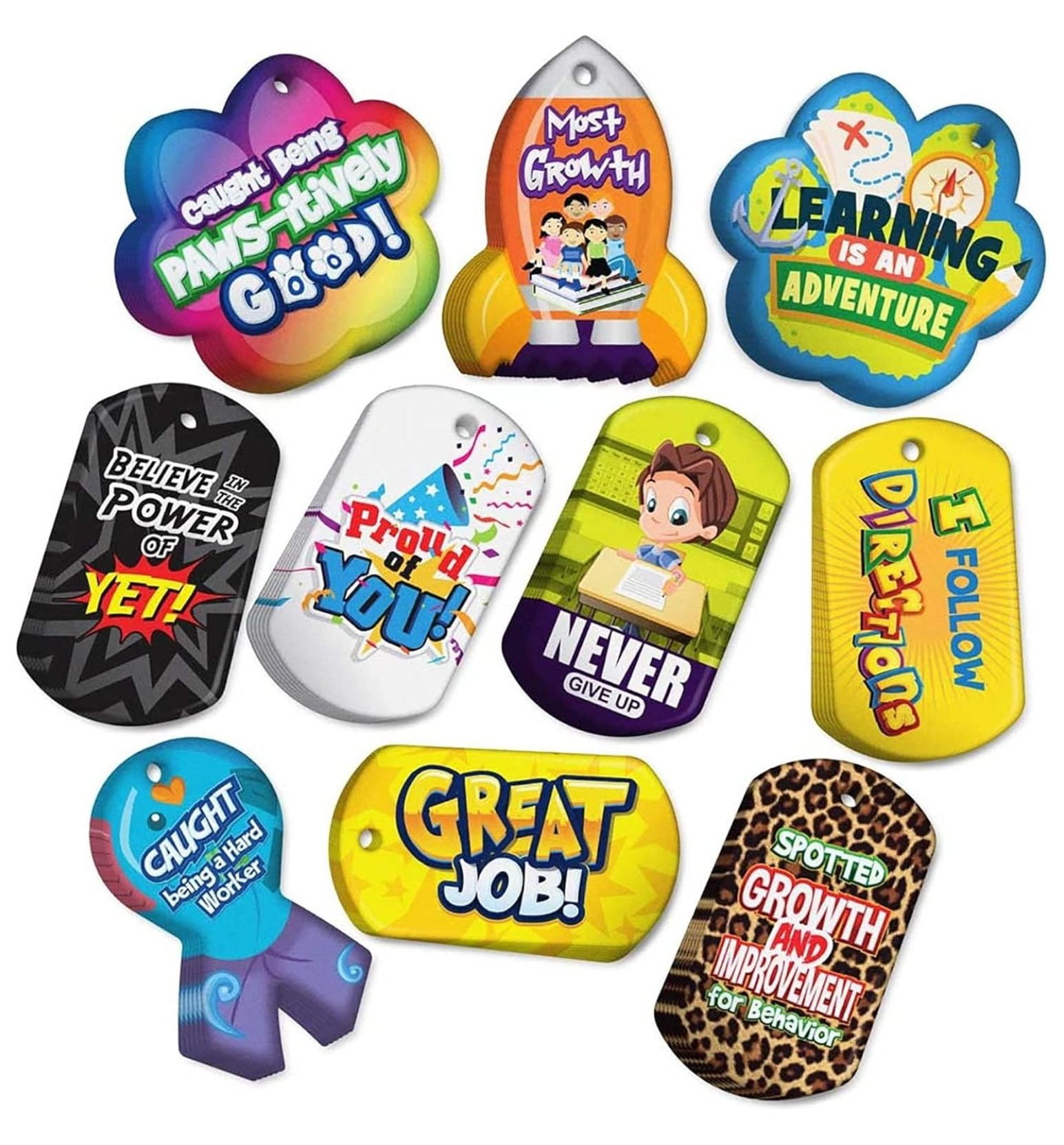 Positive Behavior Rewards for Students - Brag Tags Value Pack - 500 ...
