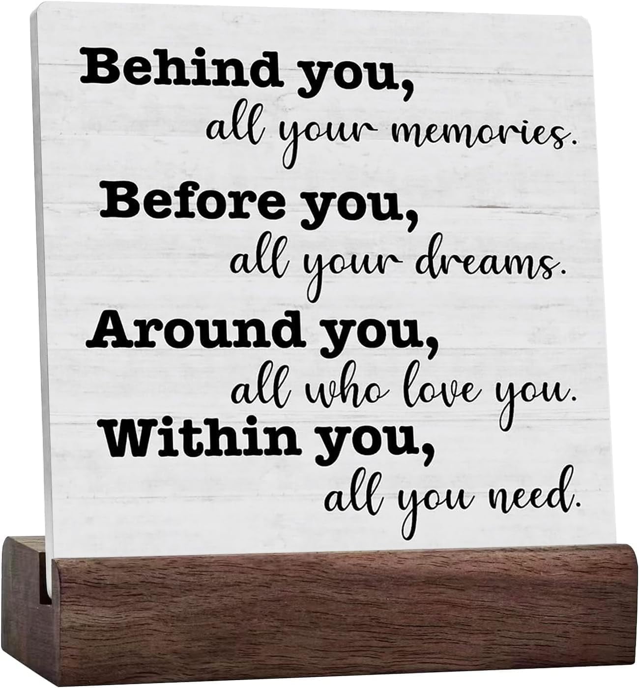 Positive Behind You All Your Memories Sign, Inspirational Graduation Congratulations Decorations ...