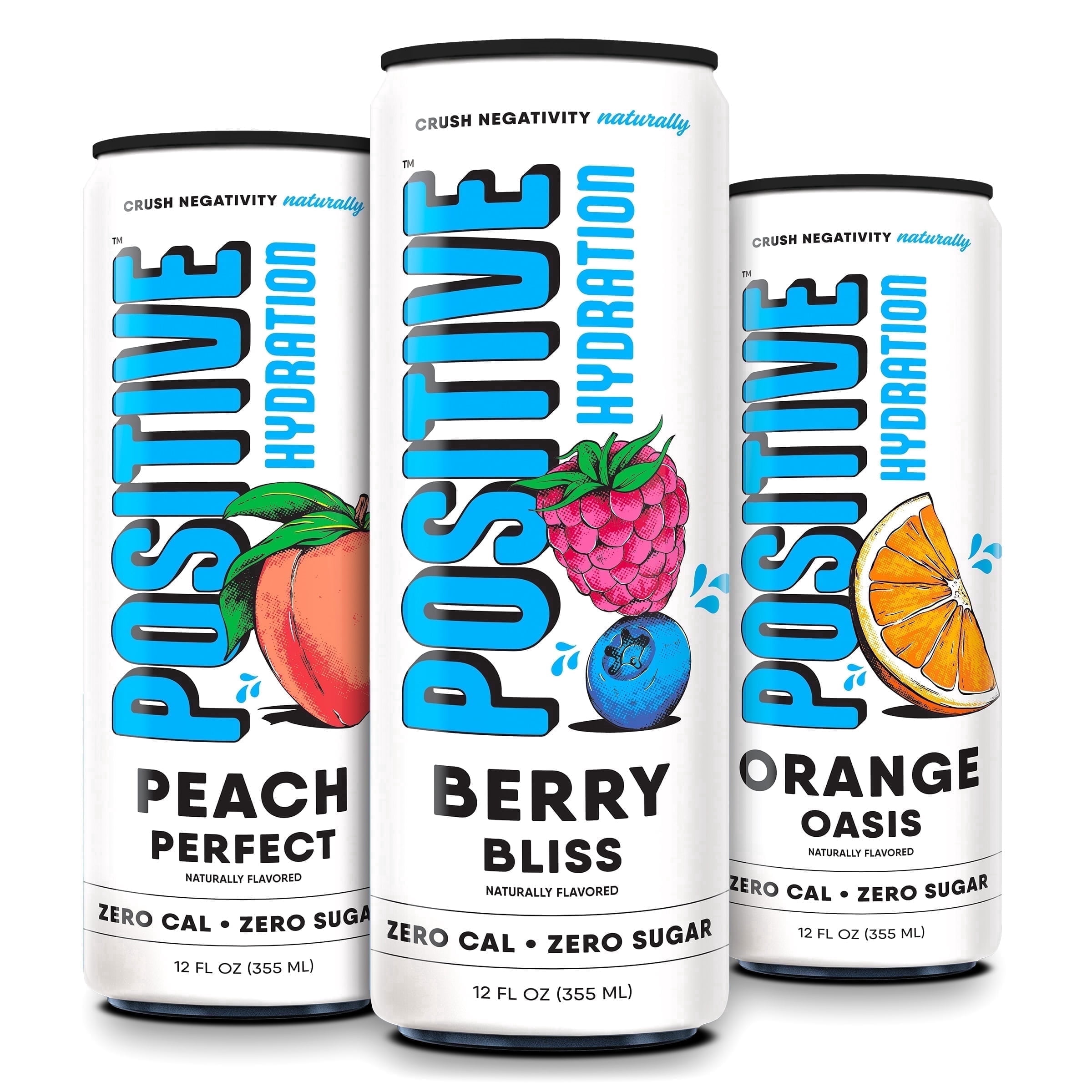 Positive Hydration Beverage, 3-Flavor Variety Pack, 12 oz Cans ...