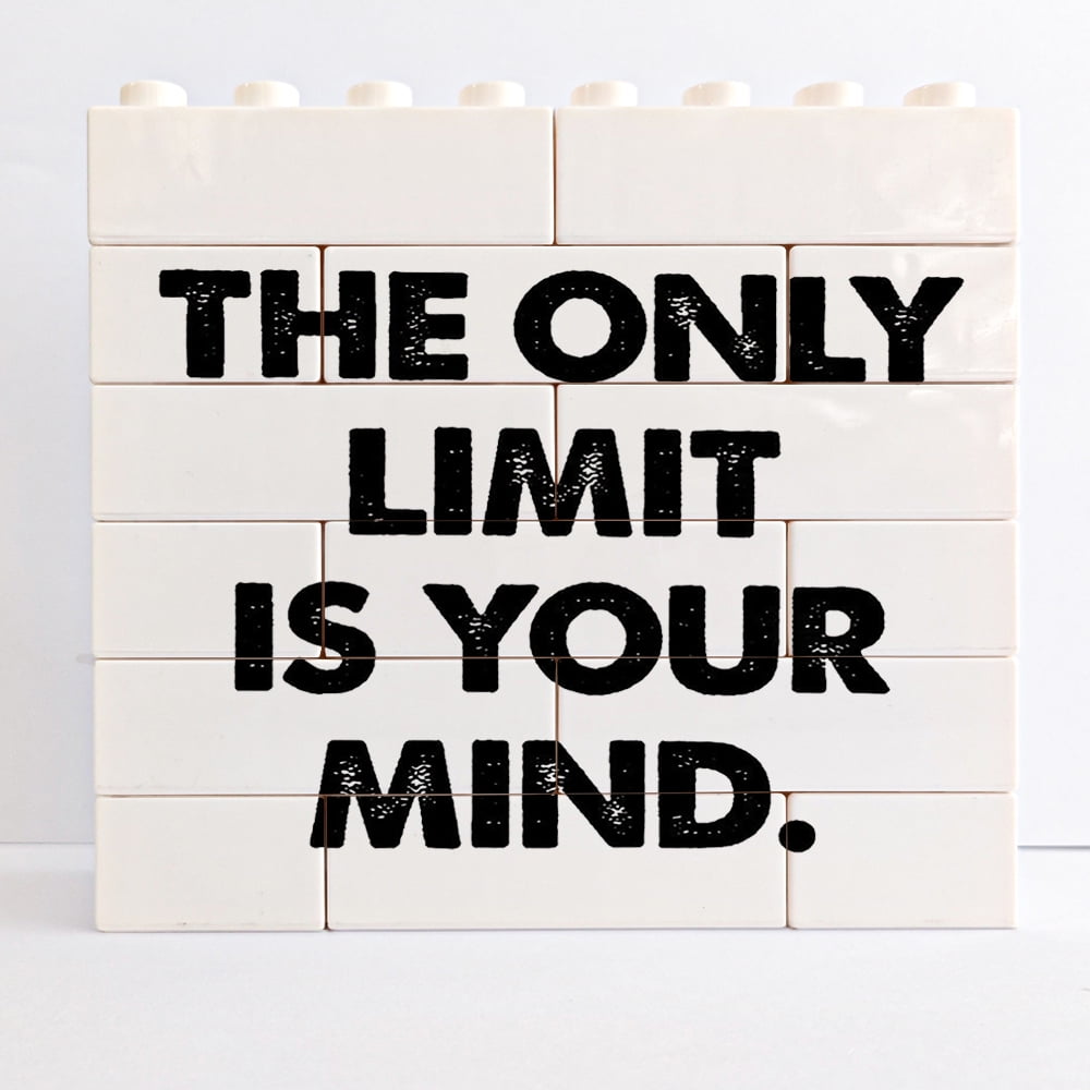 Positive Building Bricks Blocks Puzzles Desk Decor,The Only Limit Is ...