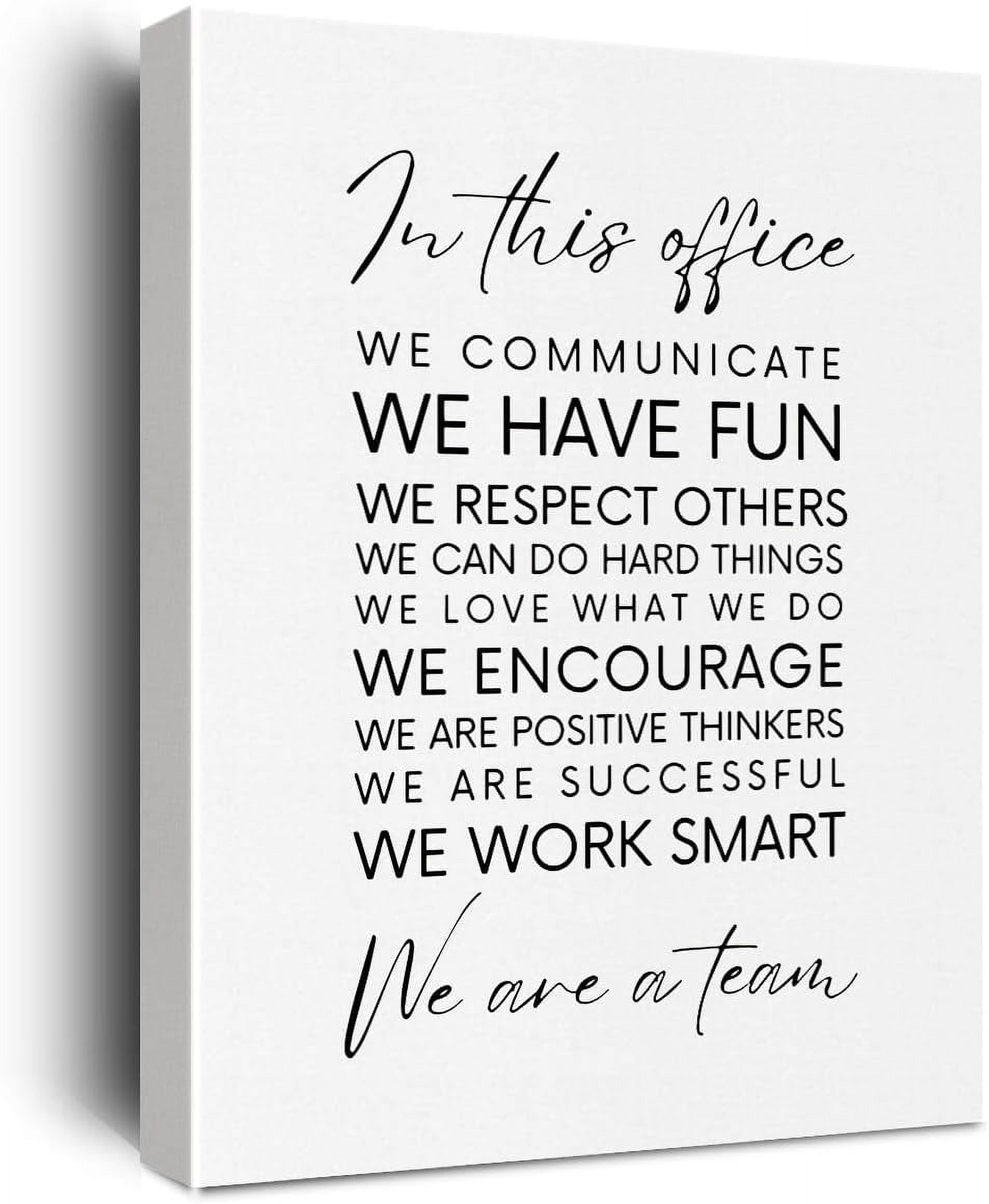 Positive Canvas Wall Art Framed Therapy Office Decor Mental Health ...