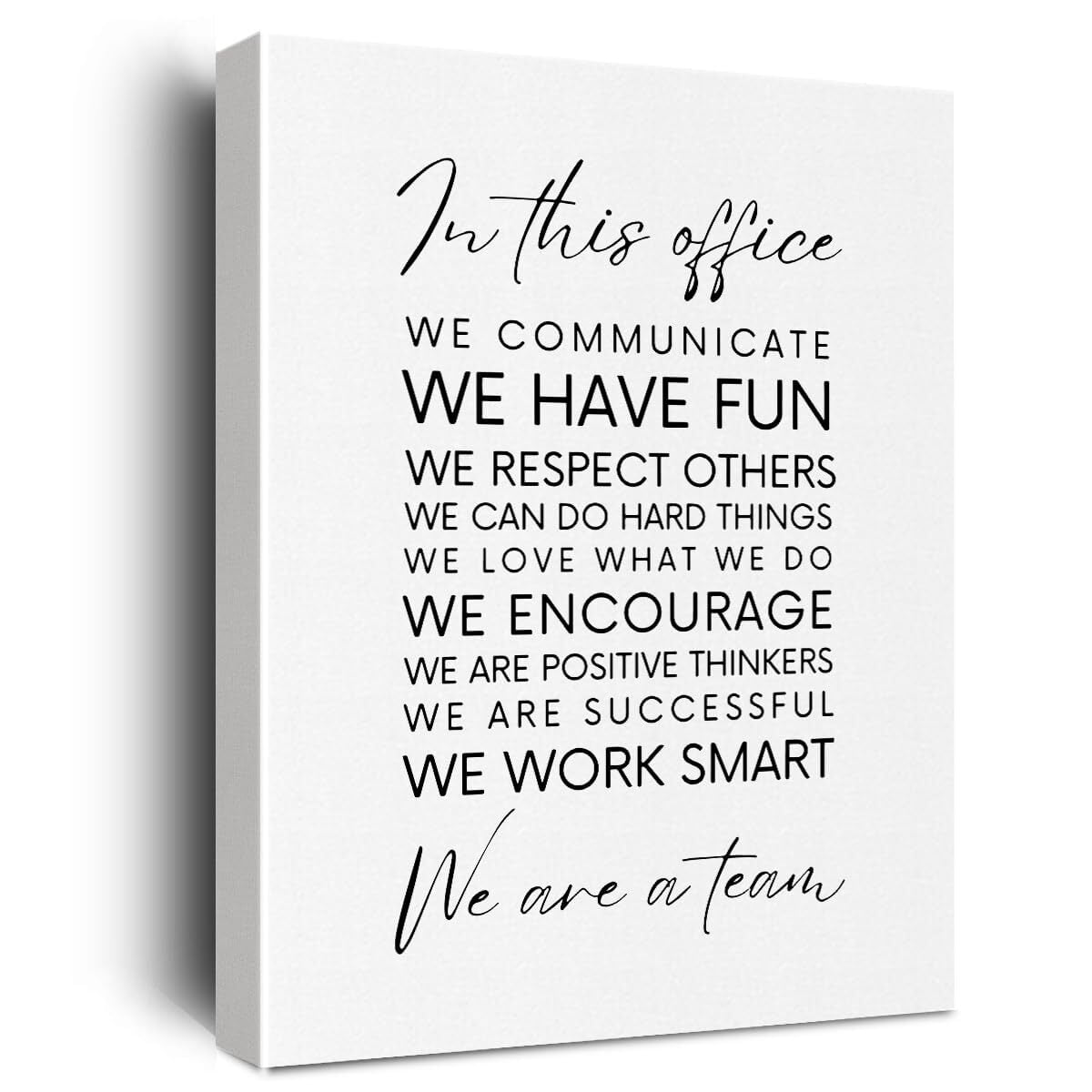 Positive Canvas Wall Art Framed Therapy Office Decor Mental Health ...