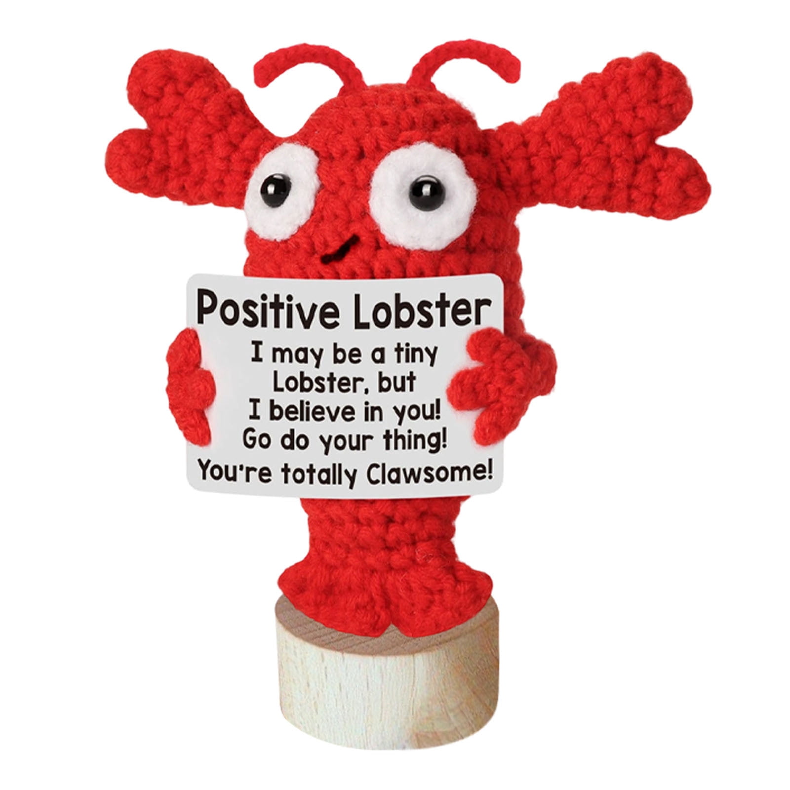 Positive Crochet Crustaceans Motivational Plush Therapy Comfort Animal ...