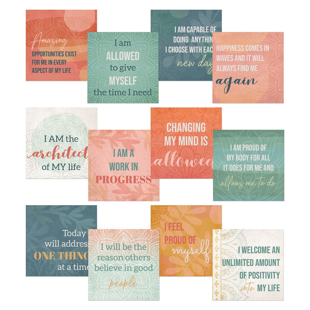 Positive Daily Affirmations Sticky Pad / 3.75" x 3.75" Custom Sticky ...