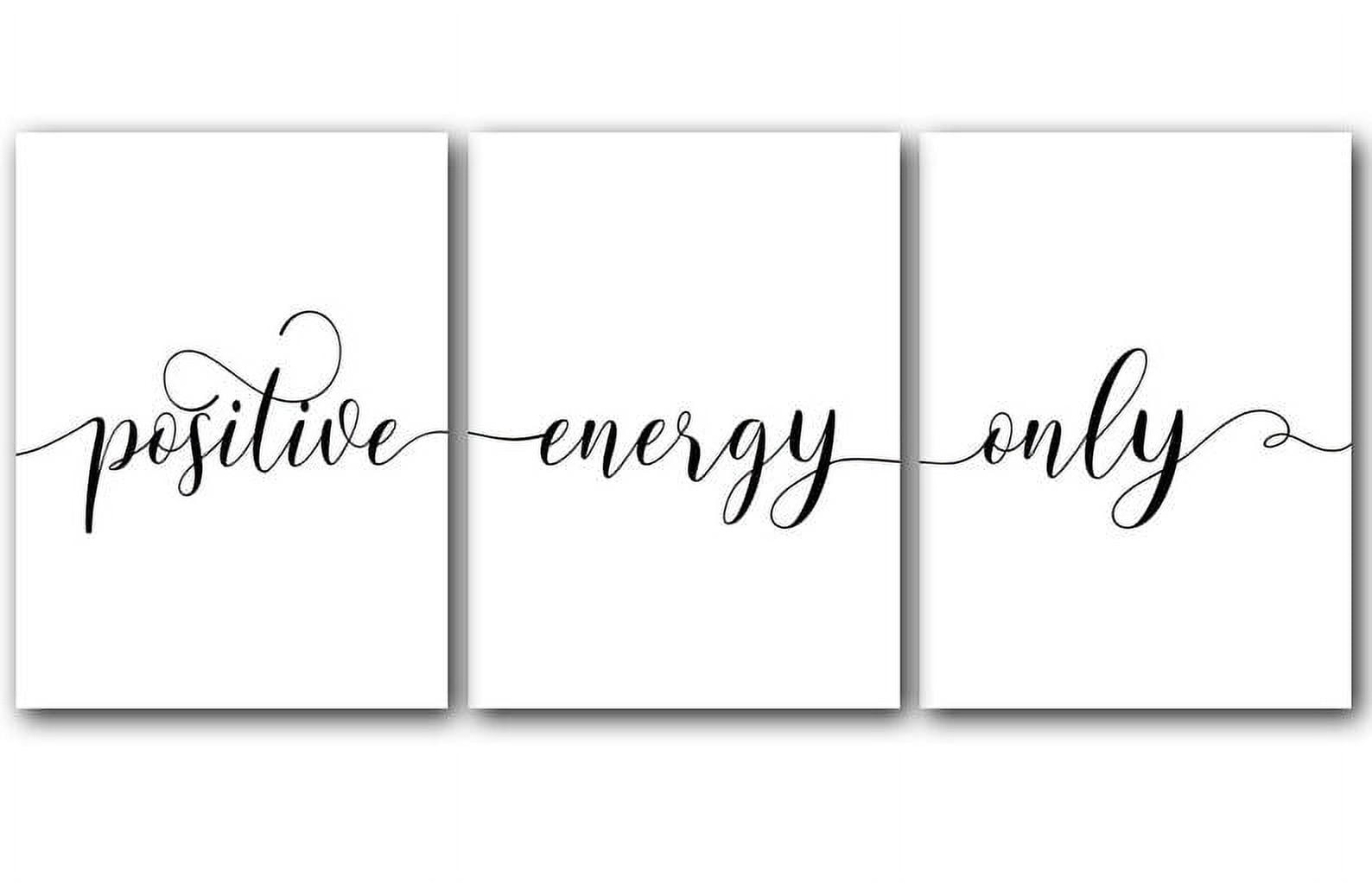 Positive Energy Only, Set of 3 Poster Prints, Home Wall Décor ...