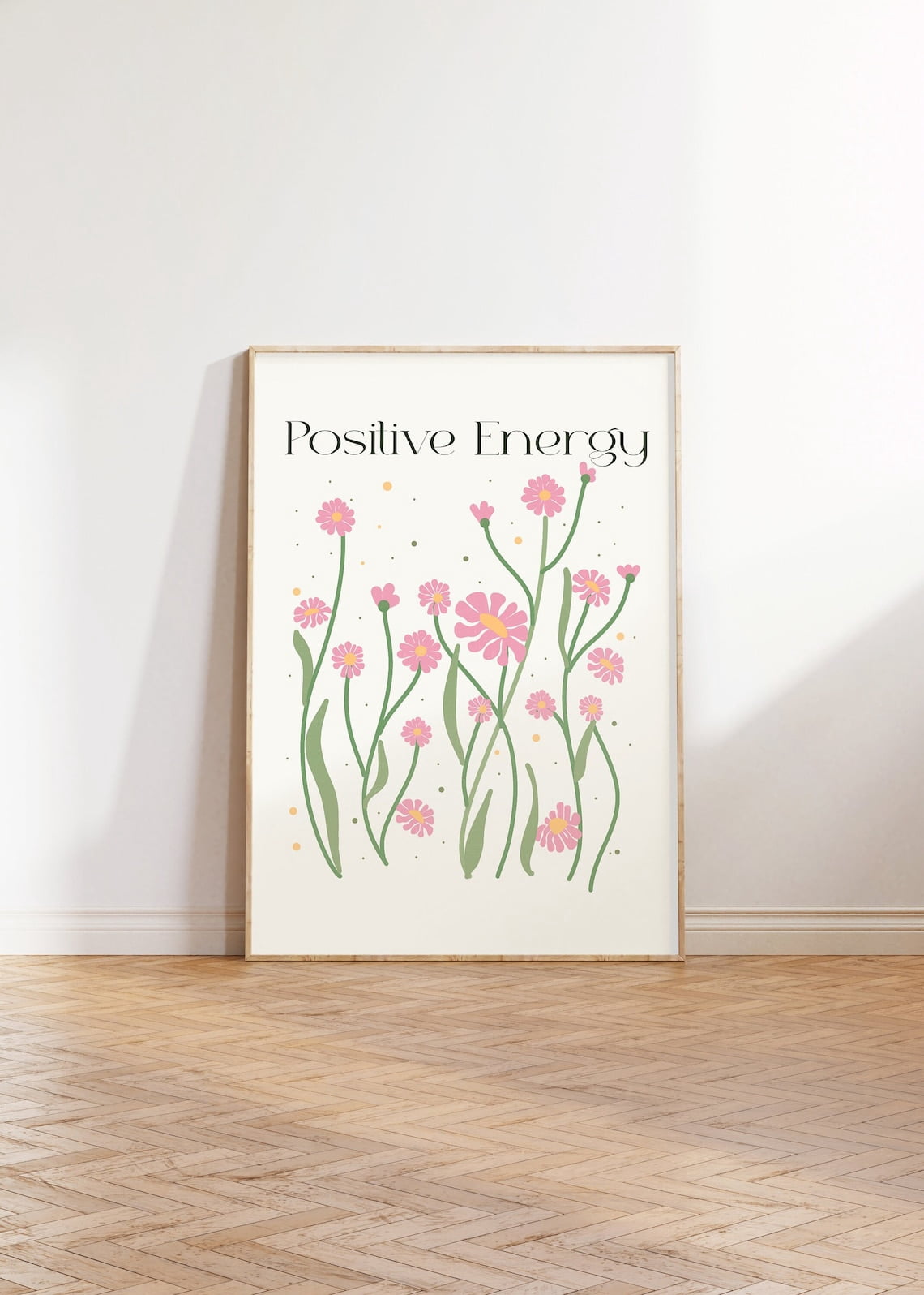 Positive Energy Poster, Pastel Flowers Posters, Positive Quote Poster ...