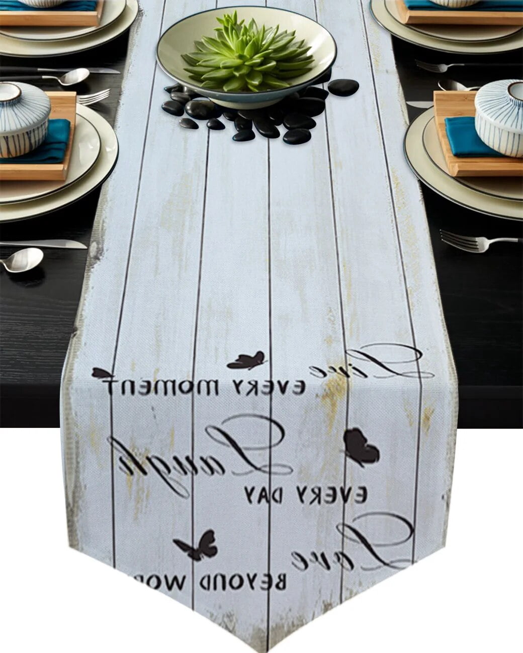 Positive Energy Text On White Background Table Runners For Wedding ...