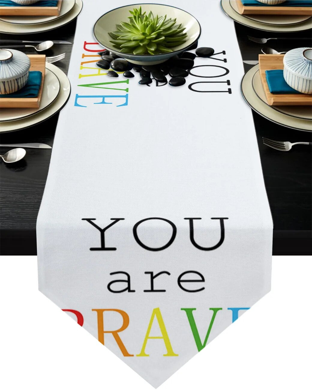 Positive Energy Text On White Background Table Runners For Wedding ...