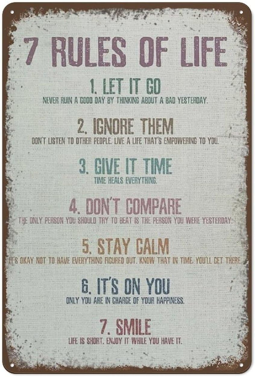 Positive Inspirational Decor Personalized Metal Tin Sign，Motivational ...