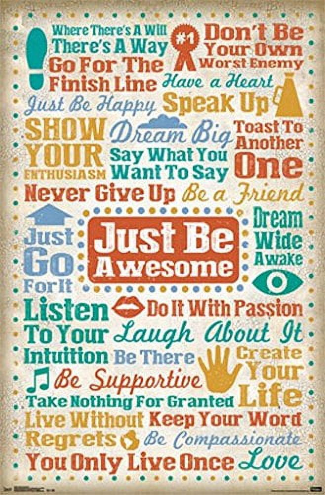 Positive Inspirational Poster Amazing Quotes Collage - Just Be Awsome ...