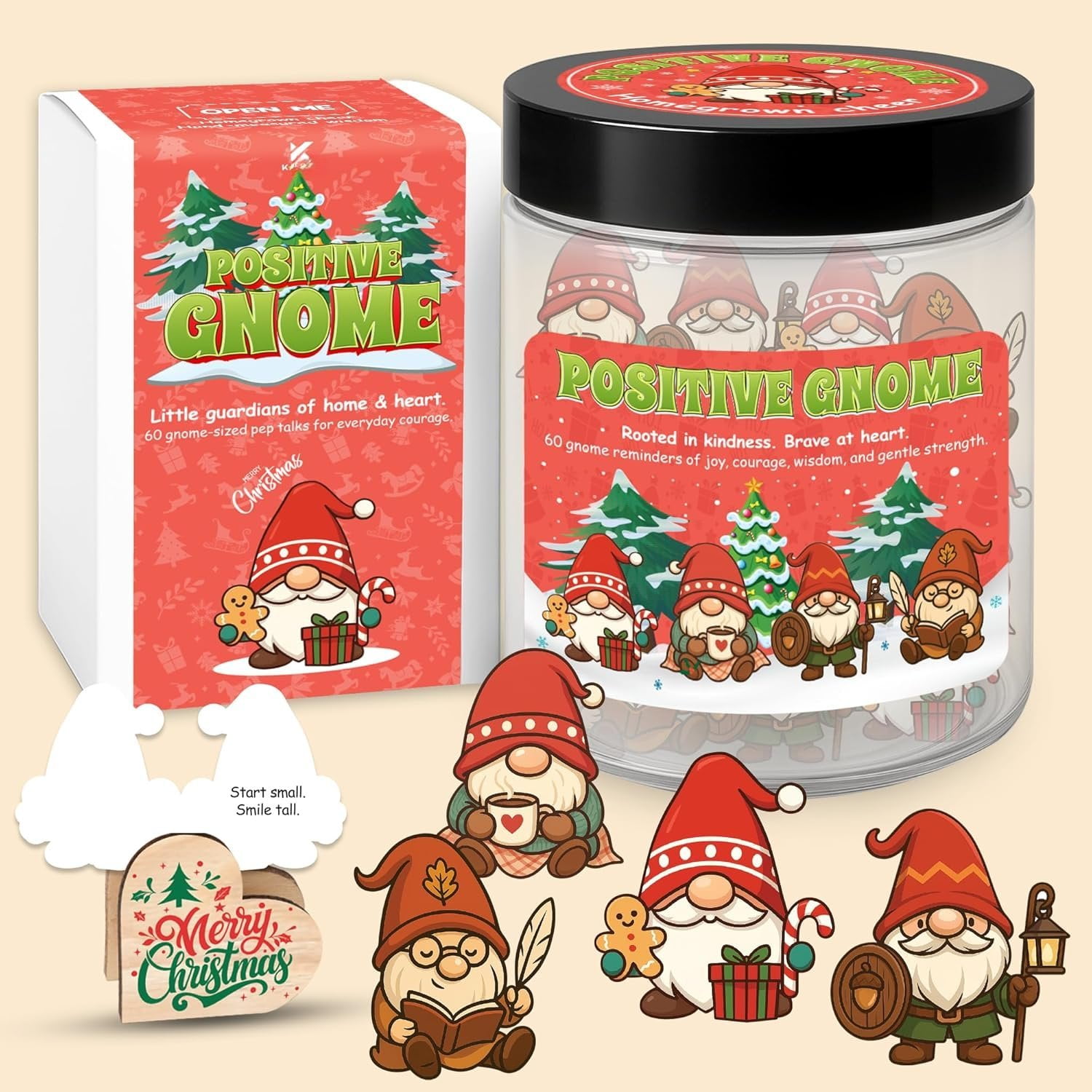 Positive Jar - 60 Christmas Affirmation Cards, Cozy Holiday Gifts for ...