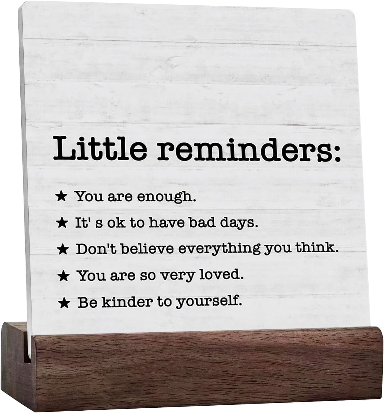 Positive Little Reminders Sign, Home Office Ceramic Desk Decor For Men ...