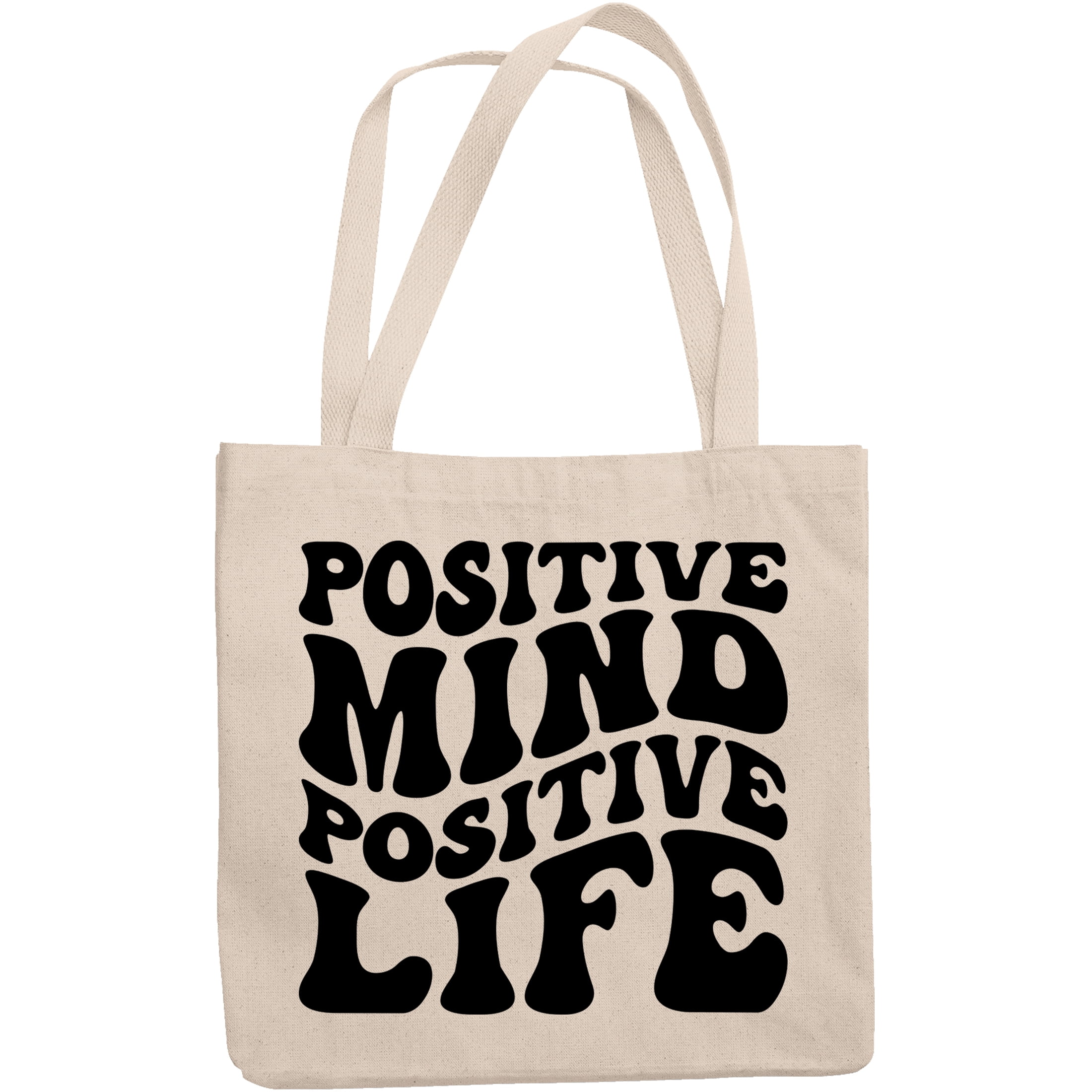 Positive Mind, Positive Life, Positivity Quote, Groovy Retro Wavy Text ...