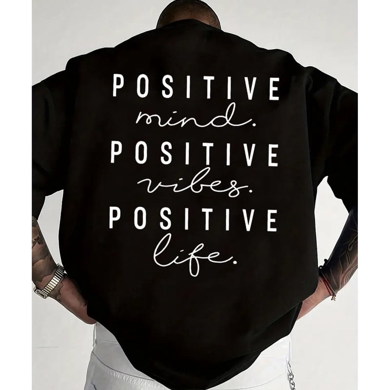 Positive Mind Vibes Life Shirt – Motivational Quote Graphic Tee ...