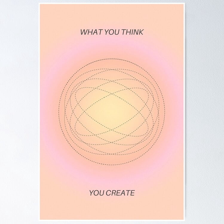 Positive Orange Pink Aura UNFRAMED Poster, 12x18 - Walmart.com
