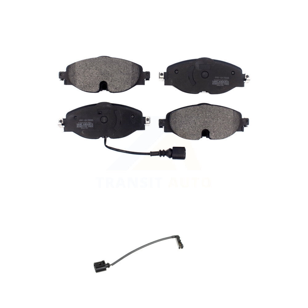 Positive Plus Front Semi-Metallic Disc Brake Pads and Wear Sensors Kit ...
