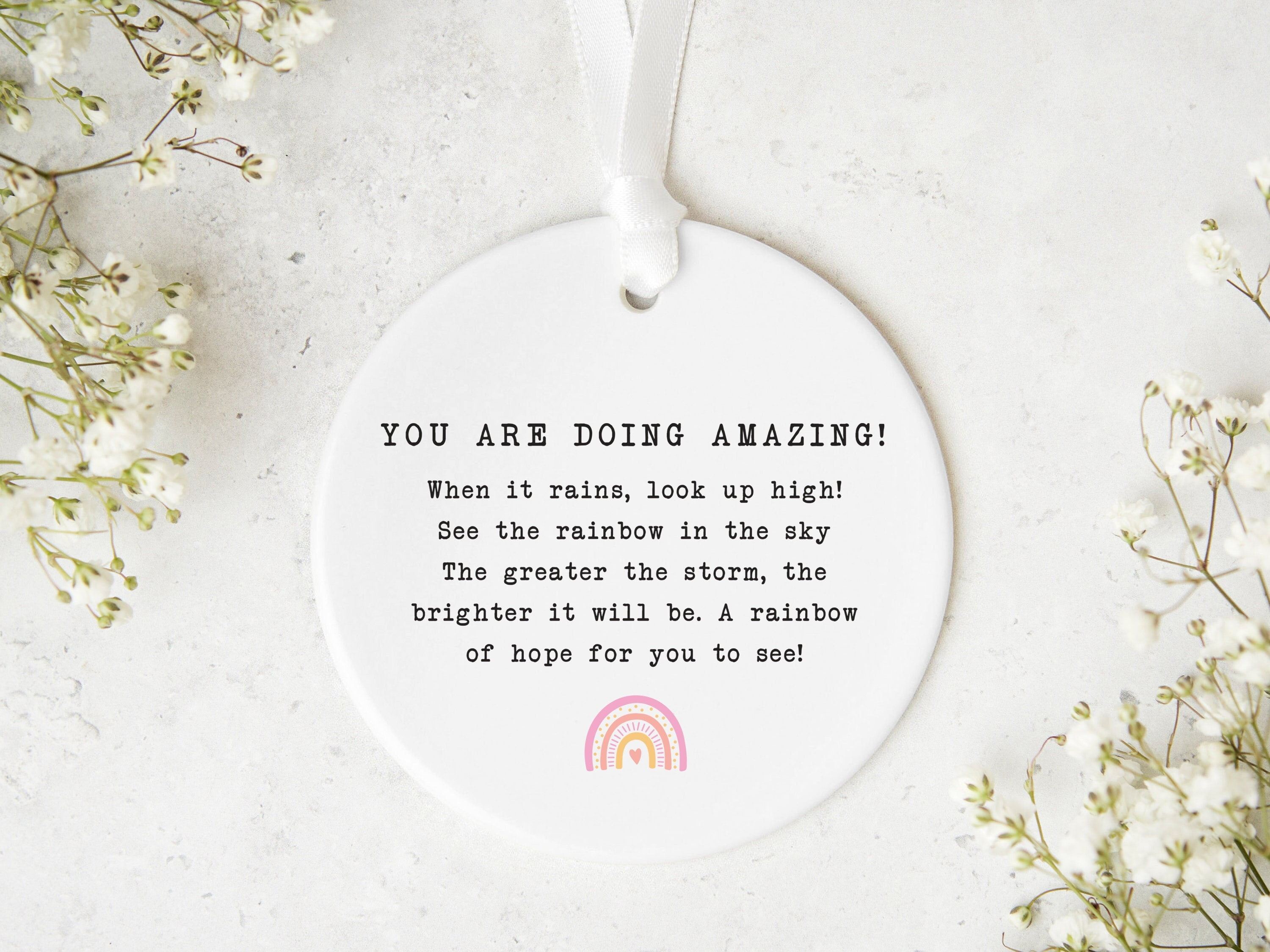 Positive Quote Keepsake - Thinking of You & Tough Times Support ...