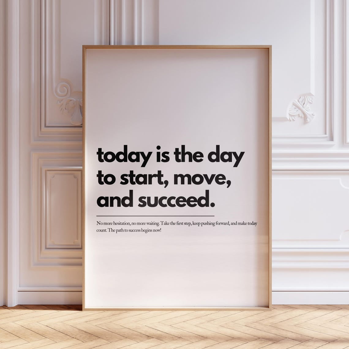 Positive Quote Wall Art, Home Office Motivational Poster, Inspirational ...
