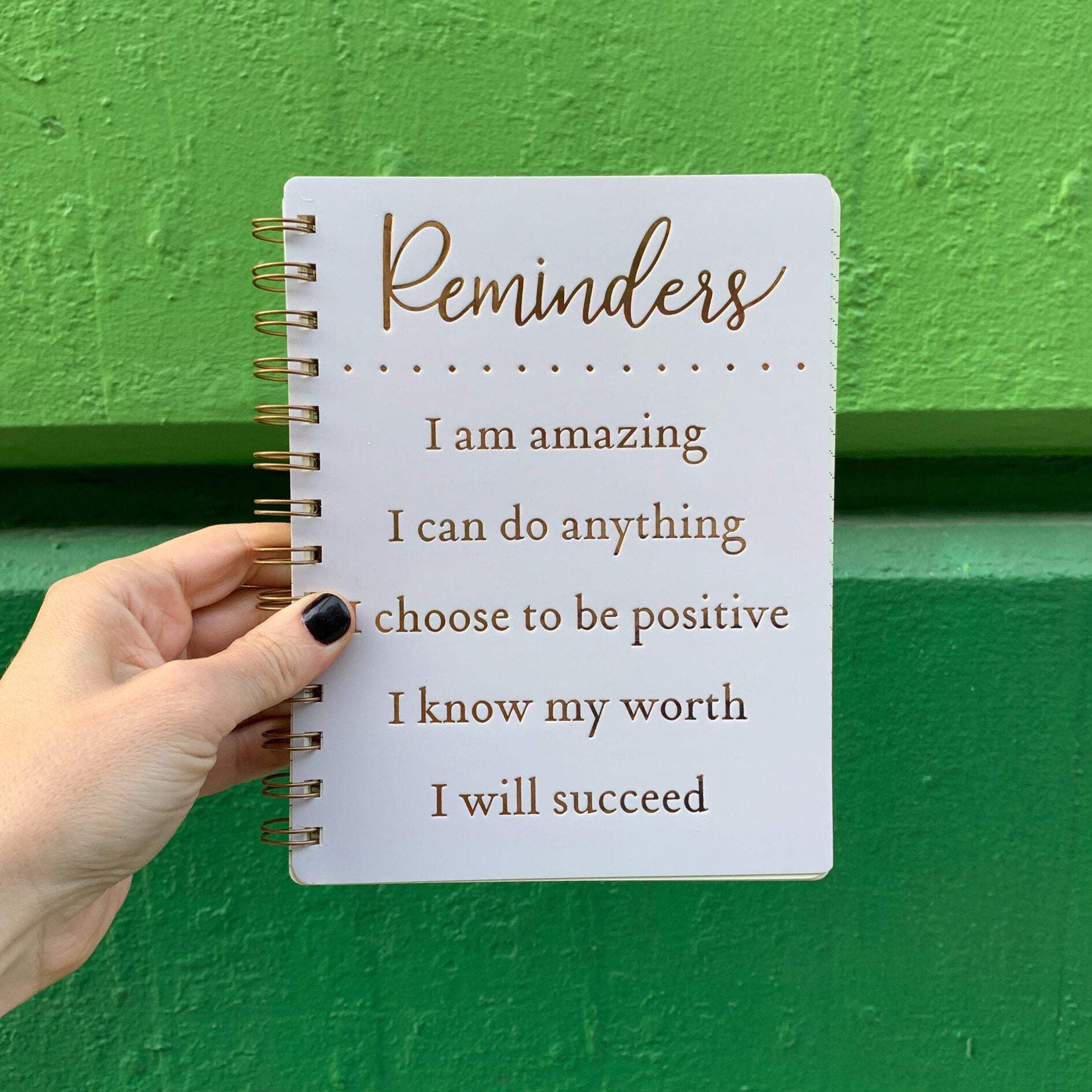 Positive Reminders - I Am Amazing Spiral Notebook | 5.75" x 7.50" | 120 ...