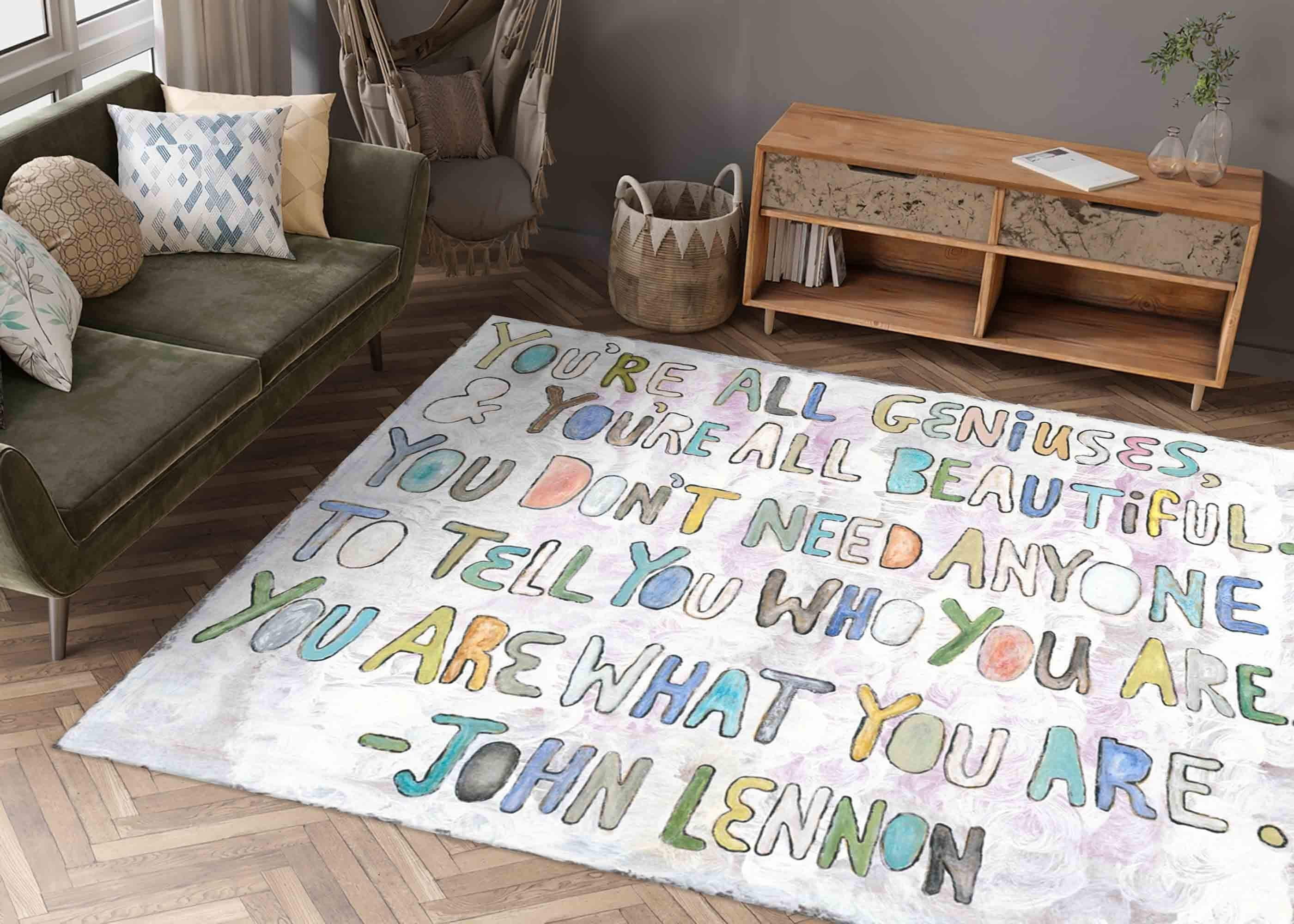 Positive Rugs, Rug, Bridesmaid Gift Rugs, Quote Rugs, Soft Rugs, Office ...