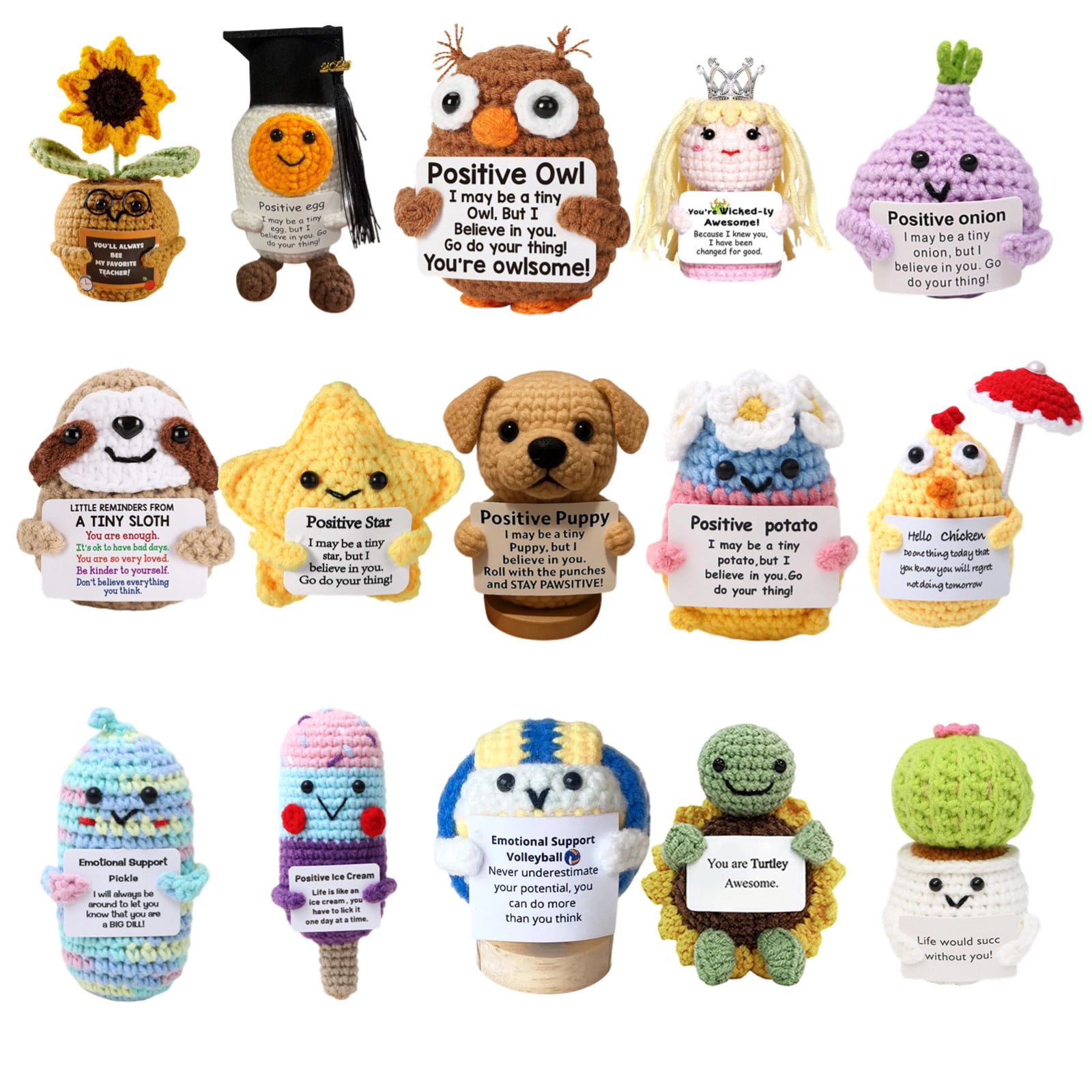 Positive Star Doll Crochet Emotional Support Crochet Inspirational ...
