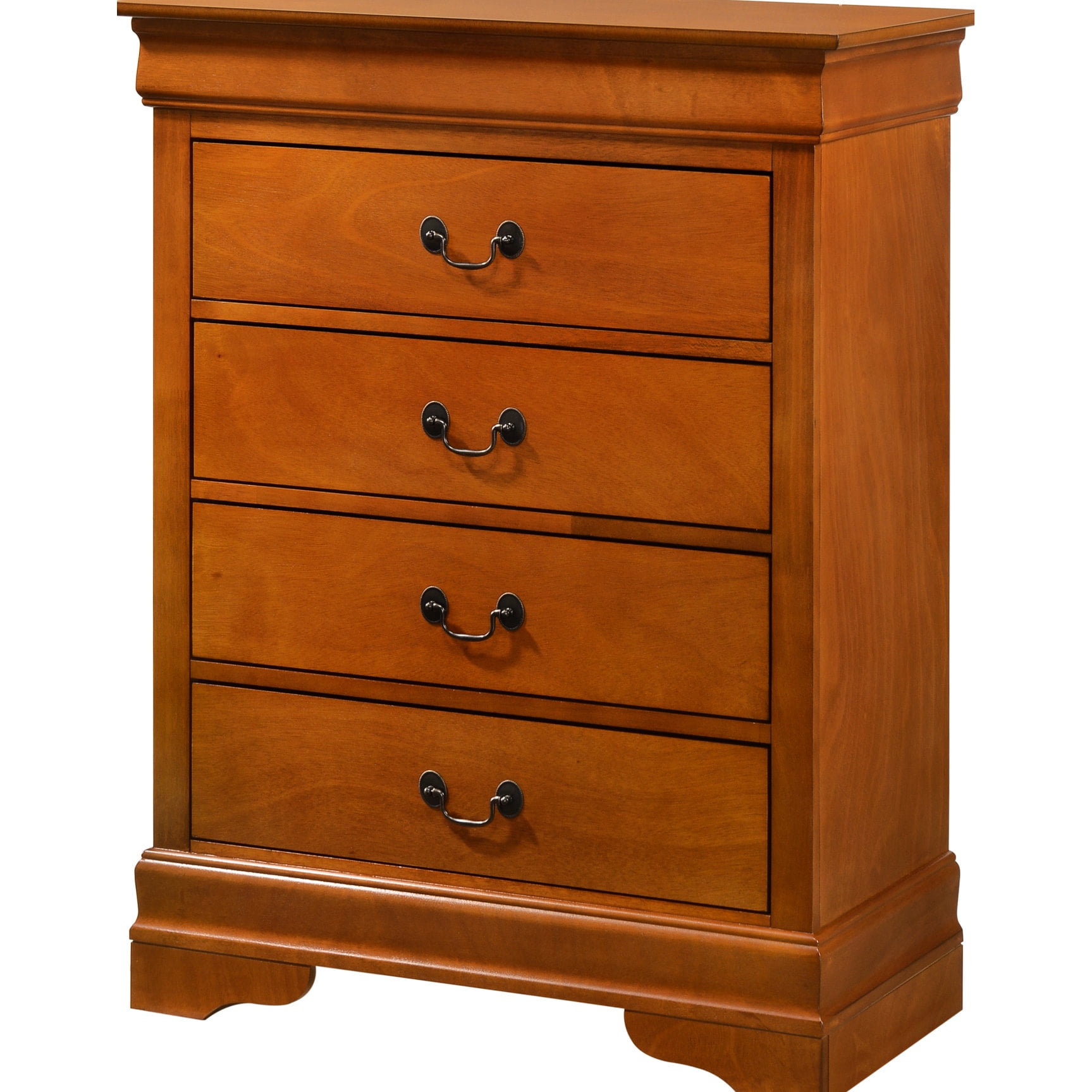 Positive Stop and Curved Mouldings - Oak 4 - Drawer Chest for Bedroom ...