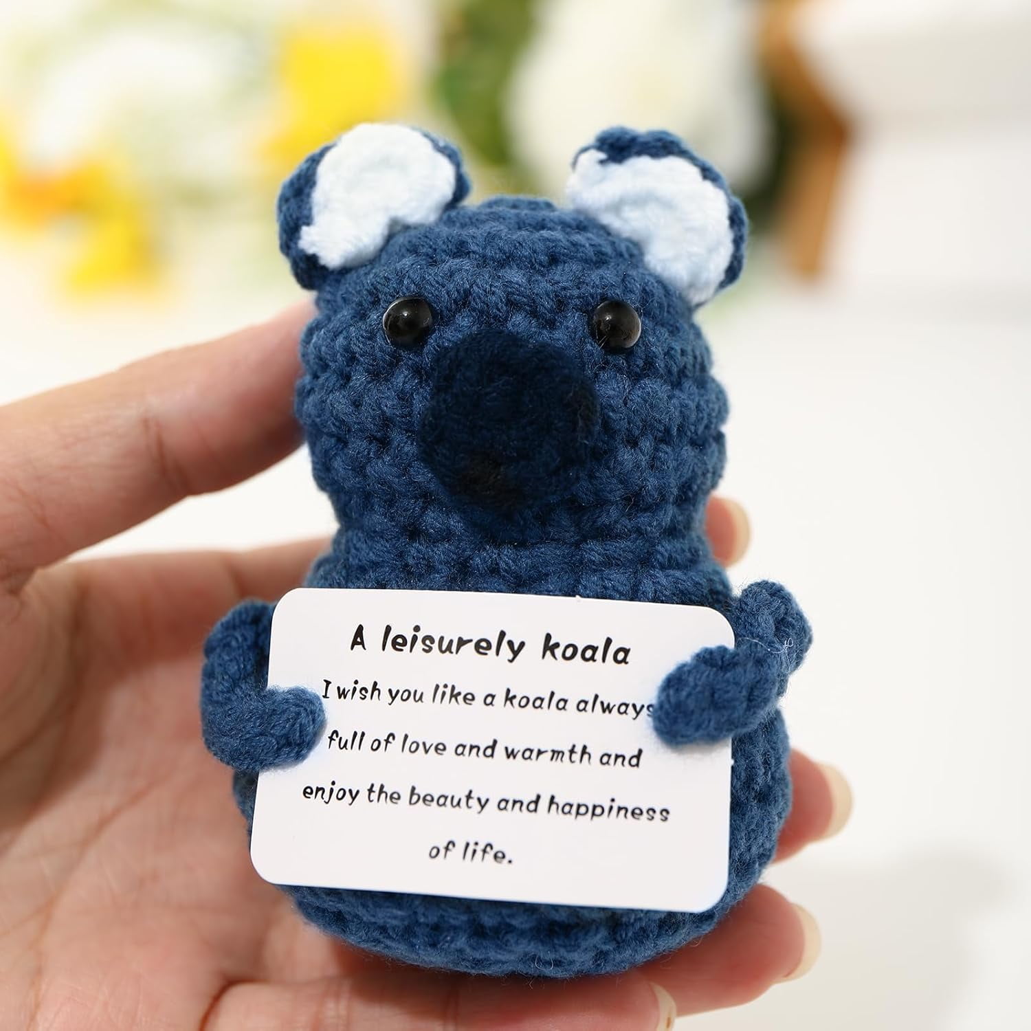 Positive Toy Gifts Funny Positive Crochet Animals with Positive Card ...