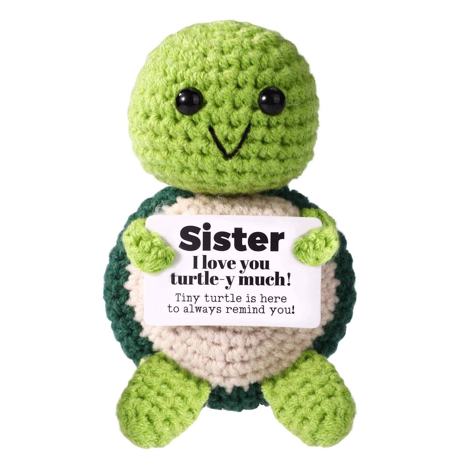 Positive Turtle Crochet, I Love Sister Turtle-y Much Emotional Support ...