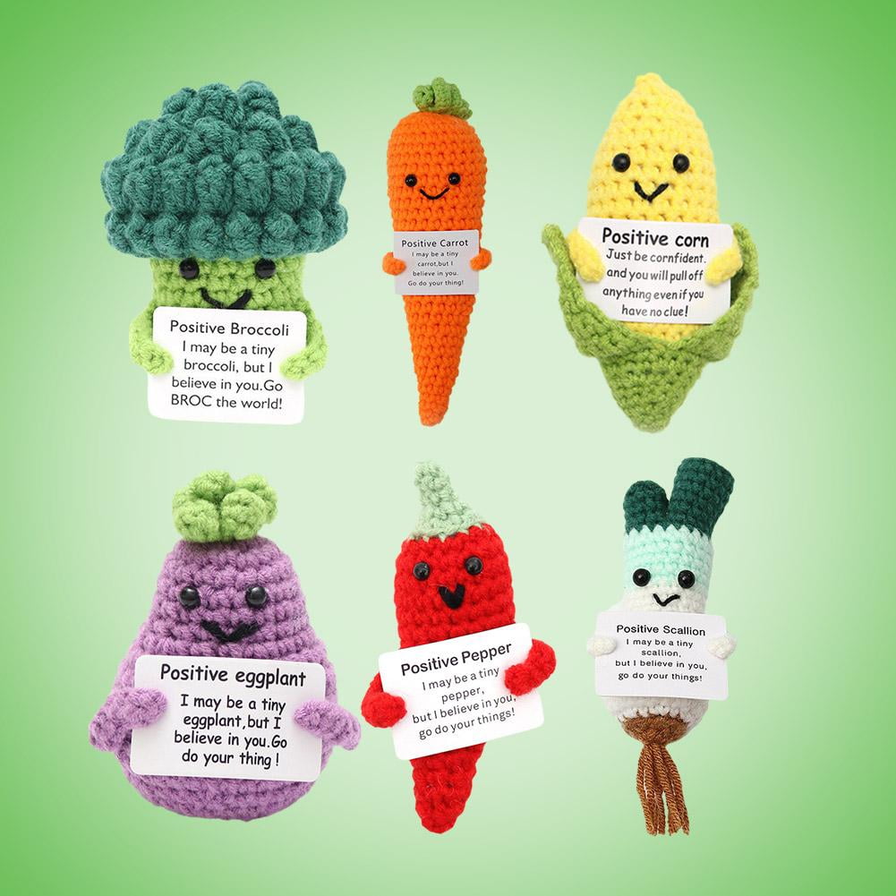 Positive Vegetables Emotional SupportHandmade Knitted Crochet with ...