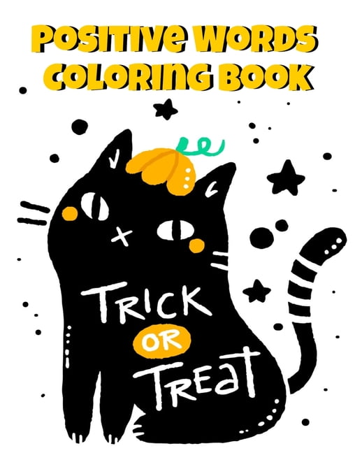 Positive Words Coloring Book: Halloween Alphabet Book & Letter Tracing ...