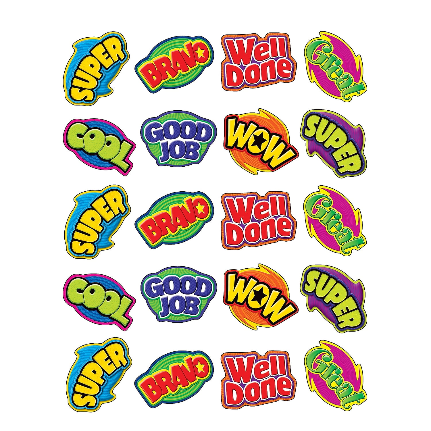 Positive Words Stickers, Pack of 120 - Walmart.com