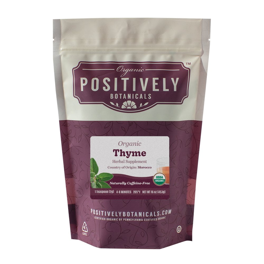 Positively Botanicals Organic Thyme - Loose Leaf Botanical, 1 lb bag ...