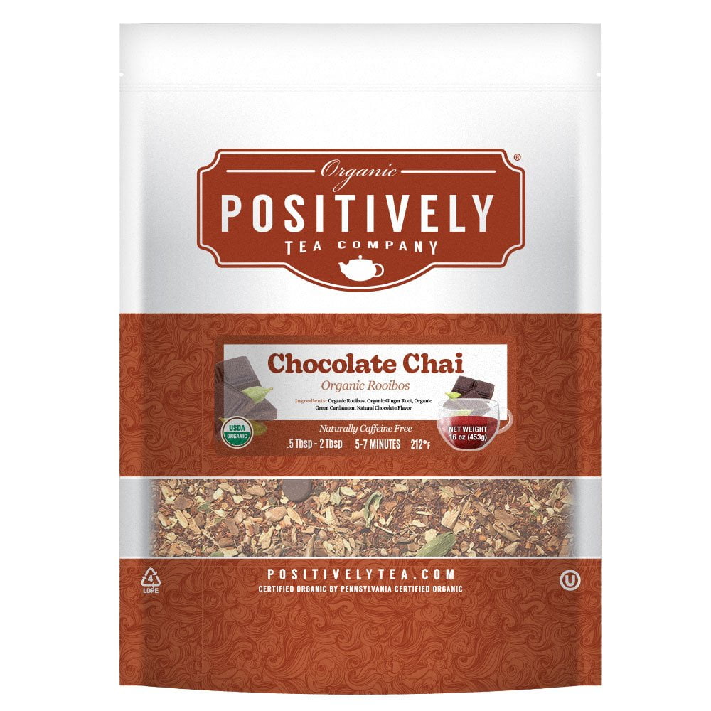 Positively Tea's Organic Chocolate Chai Rooibos Tea, Loose Leaf, 1 ...