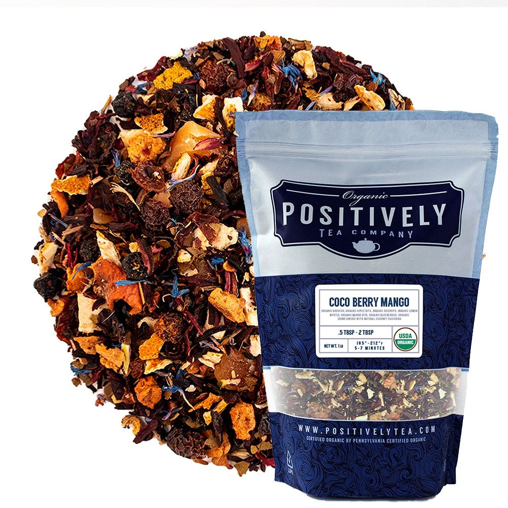 Positively Tea's Organic Coco Berry Mango Herbal Tea, Loose Leaf, 1 ...