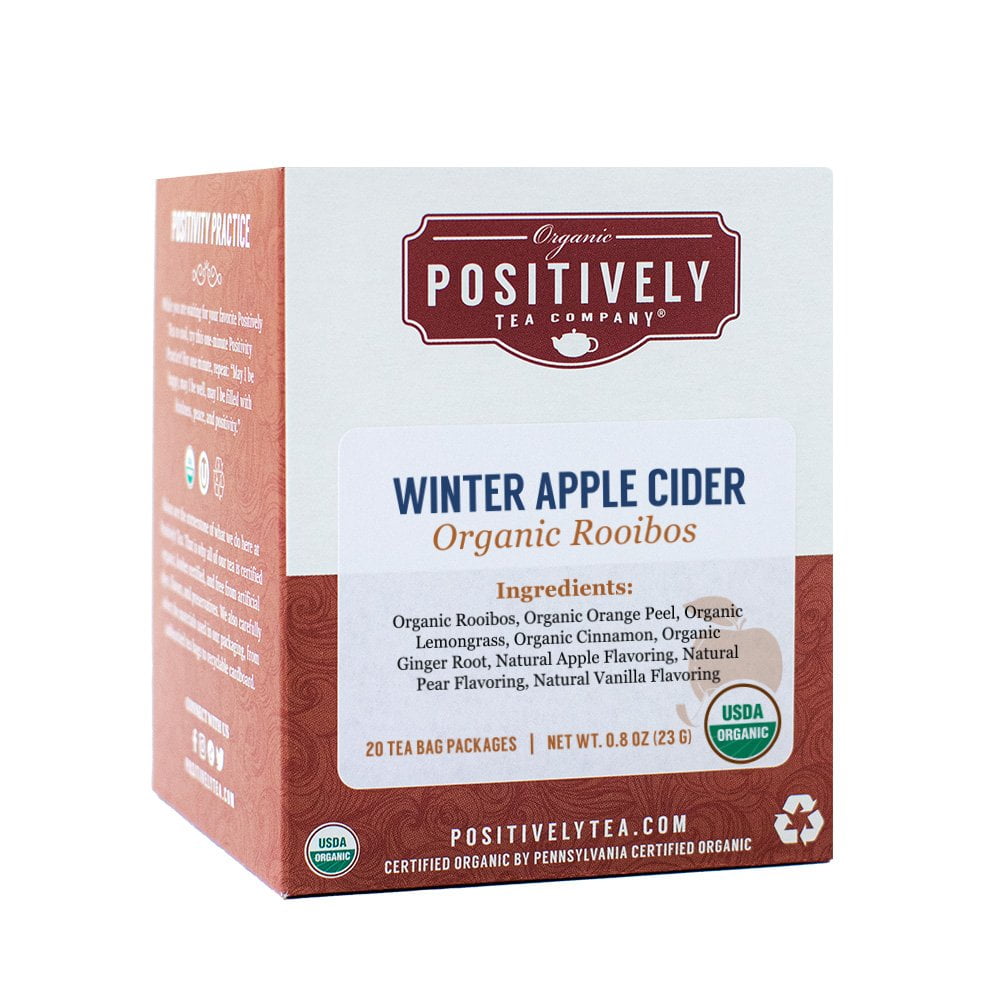 Positively Tea's Organic Winter Apple Cider Rooibos, Caffeine Free, Red ...