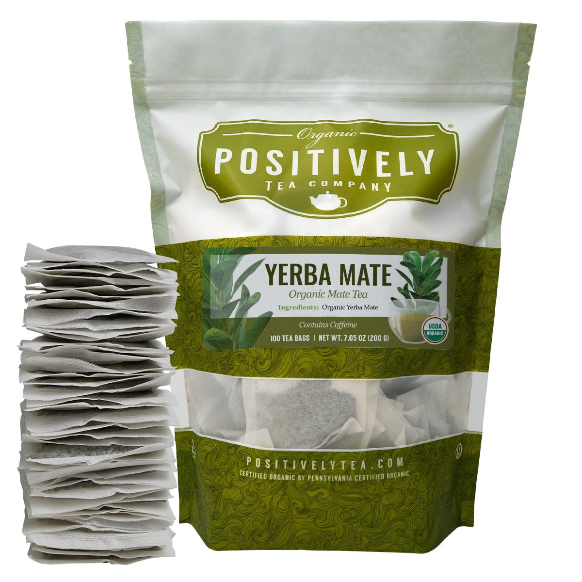 Positively Tea's Organic Yerba Mate, 100 CT tagless tea bags - Walmart.com