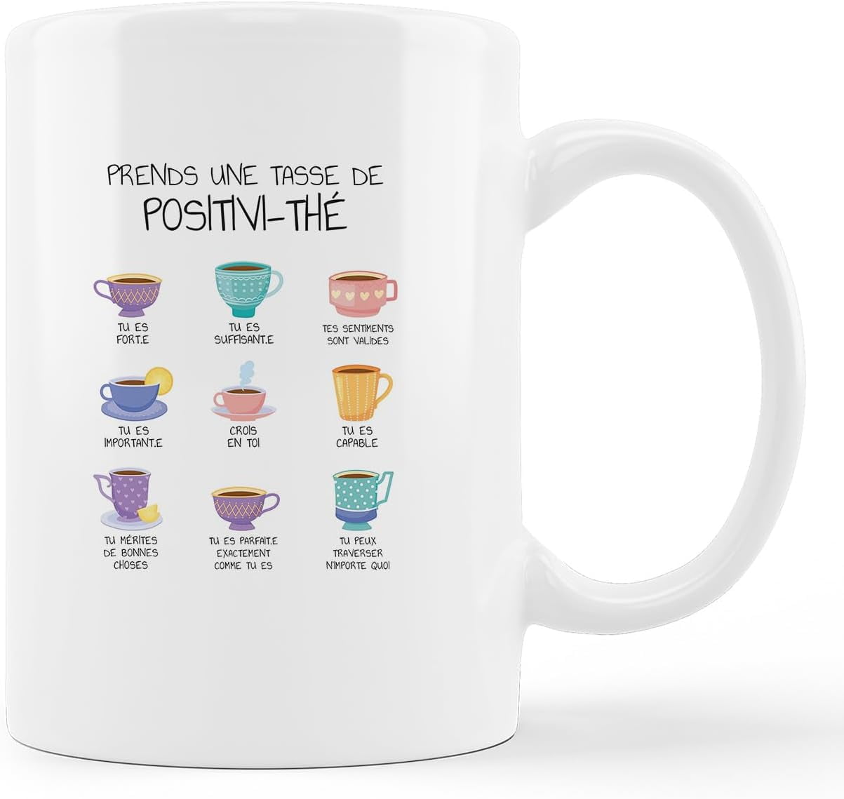 Positivi-Tea Positivity Self Affirmation French Mental Health Self ...