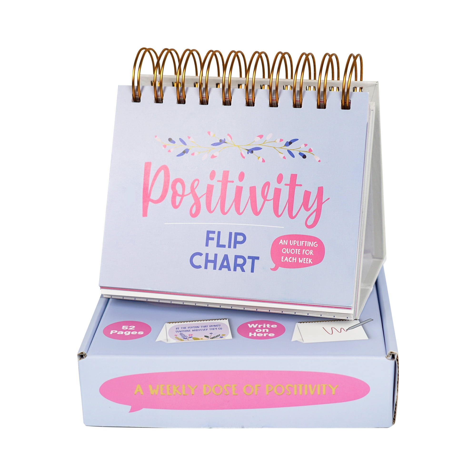 Positivity Motivational Weekly Calendar 52 Flip Affirmations Quotes ...