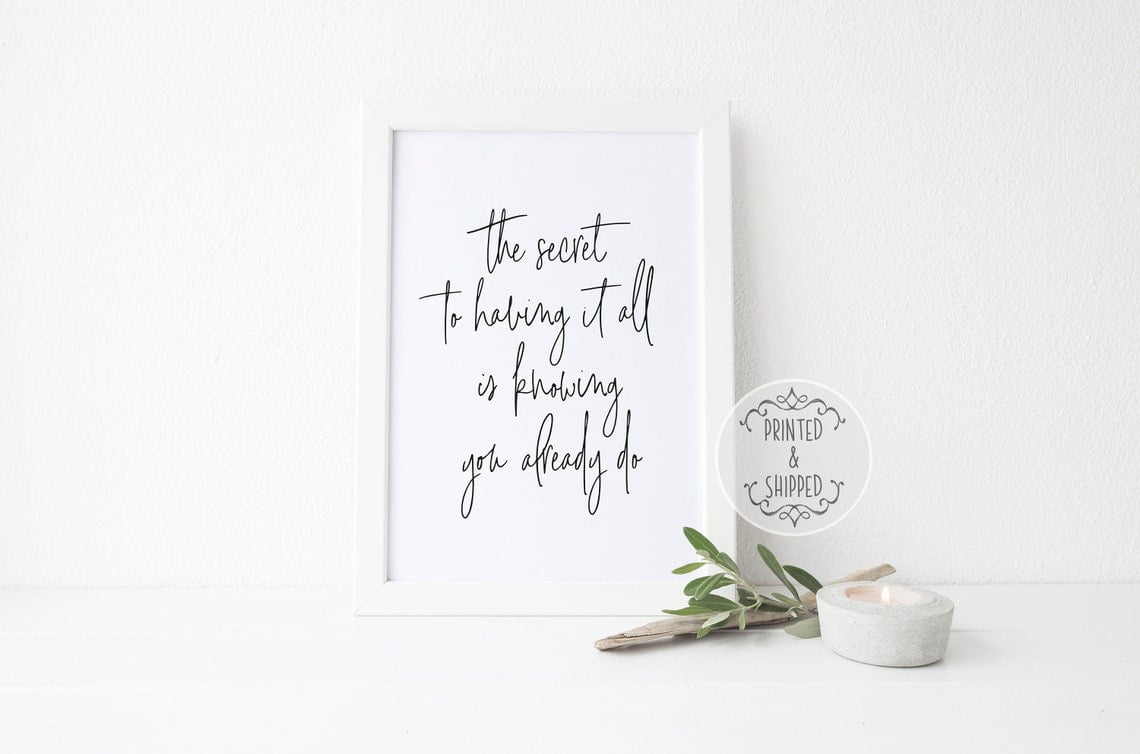 Positivity Print, Bedroom Wall Art, Calligraphy Quote Wall Art, The ...