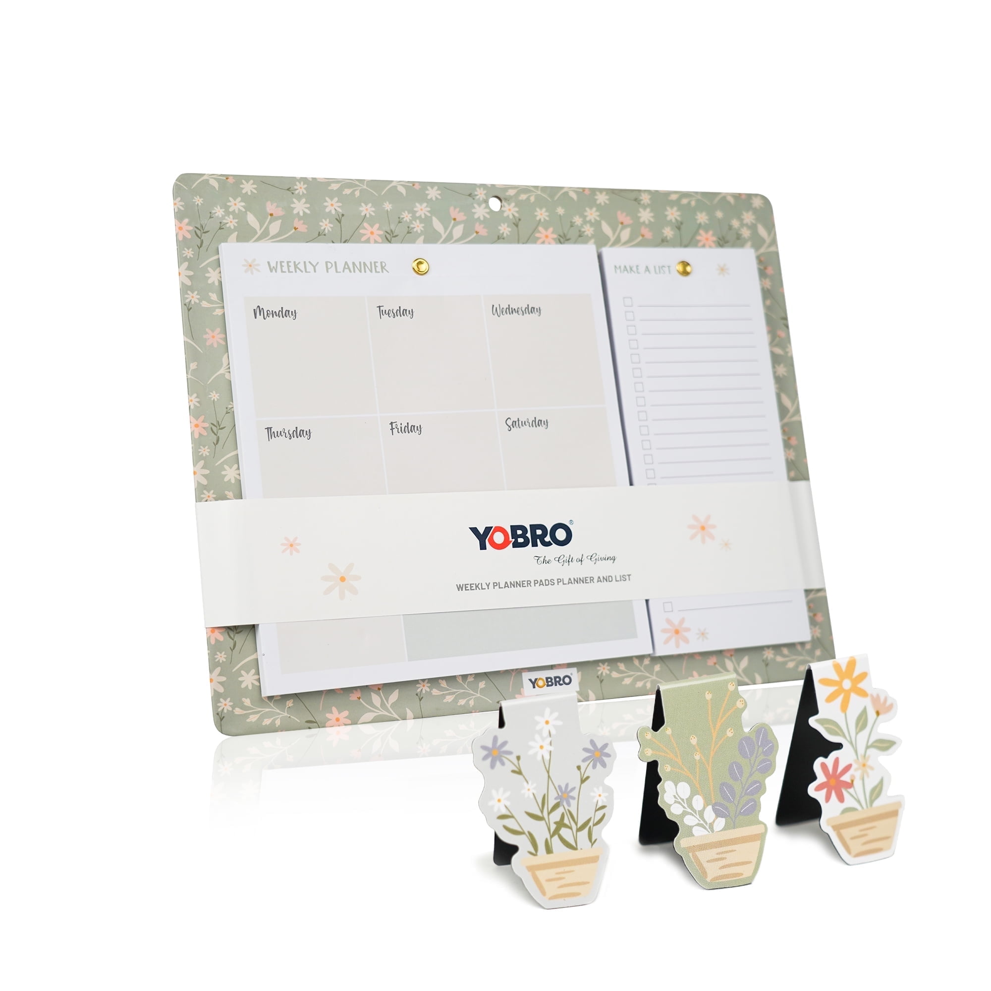 Positivity Weekly Planner Note Pad with Magnetic Bookmarks, Tear-off 54 ...